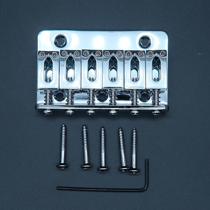 65MM Metal Fixed Hardtail Saddle Bridge Top Load Guitar | Reverb