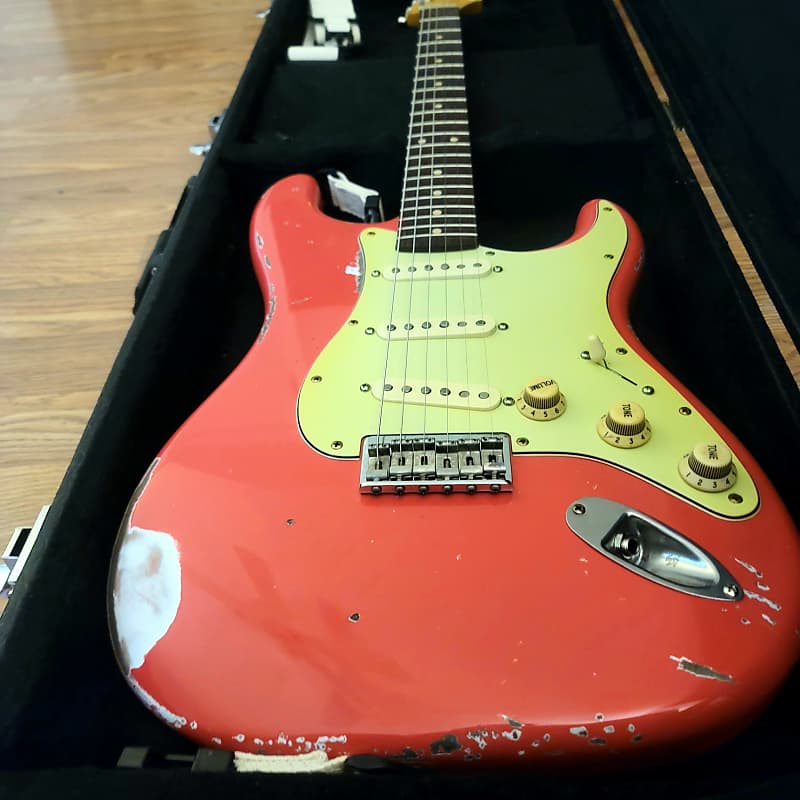Custom Hardtail Strat 2022 Faded Fiesta Red | Reverb