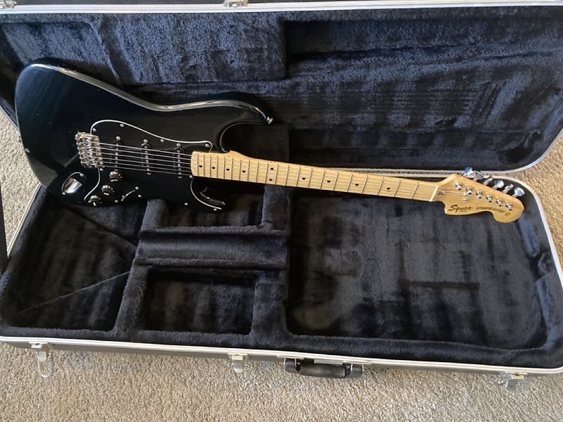 Fender Squire Stratocaster 1983-1984 Black MIJ Japan | Reverb