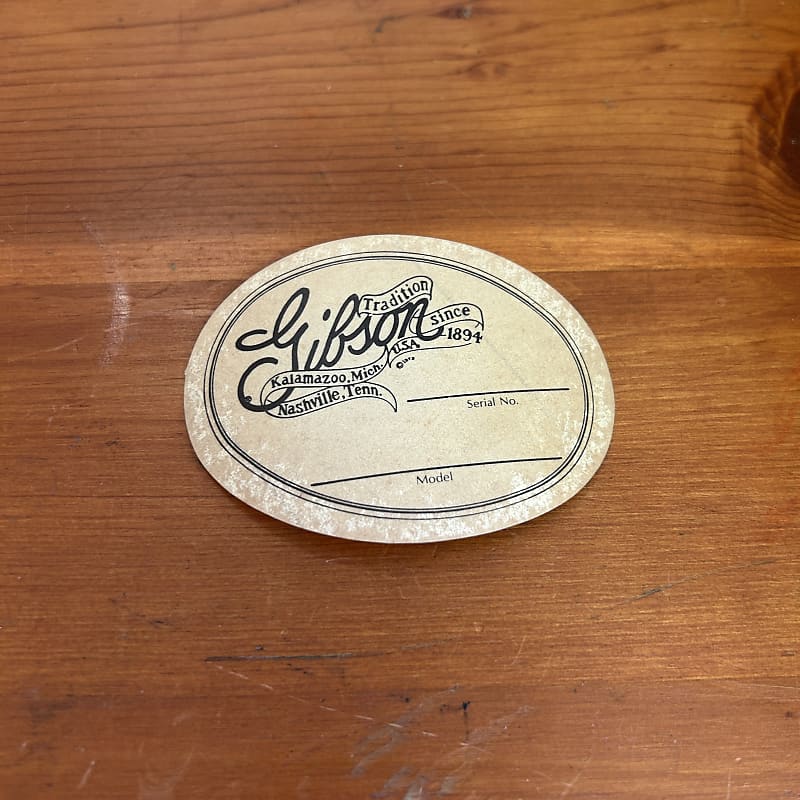 Vintage Gibson Blank White Nashville Soundhole Label N.O.S. | Reverb