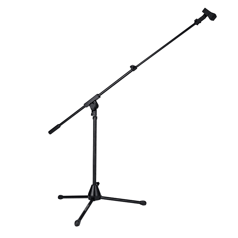 Low Profile Tripod Microphone Stand With Boom & Mic Clip | Reverb