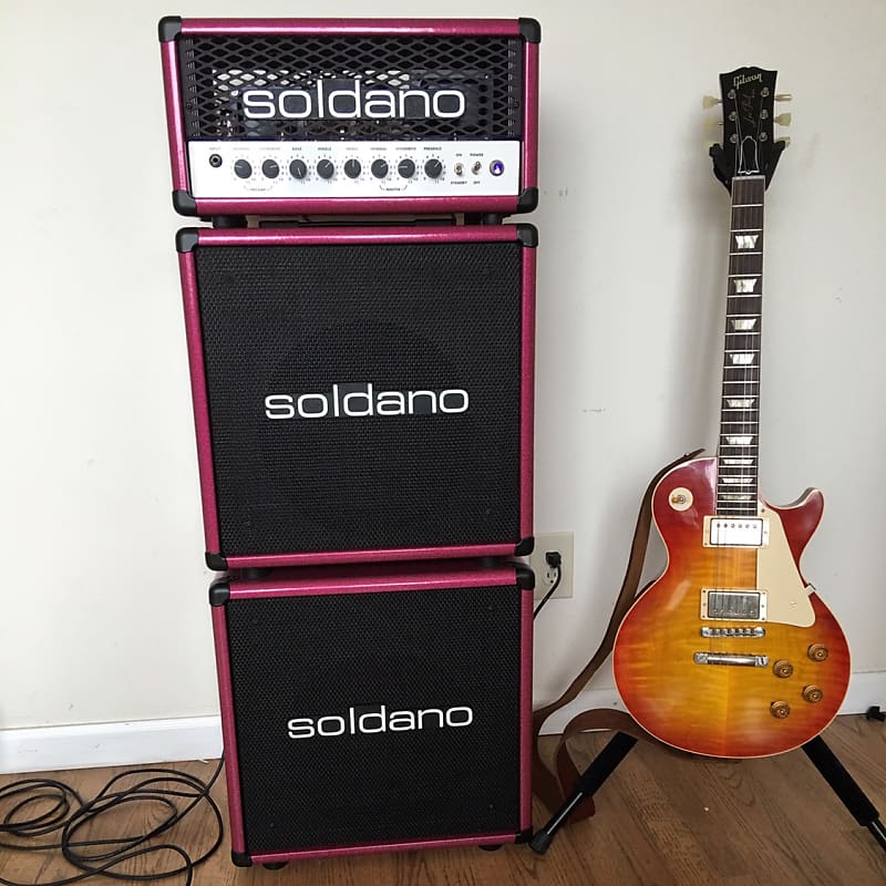 Soldano Hot Rod 25 Hot Pink Sparkle Mini Stack SLO Knobs | Reverb
