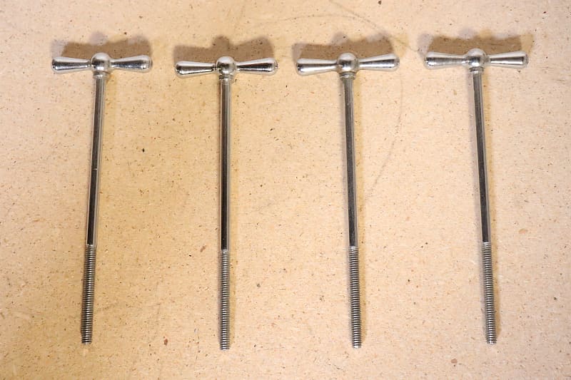 Ludwig 5-1/4" Chrome T Rods 4pk Vintage 1950's -60's | Reverb