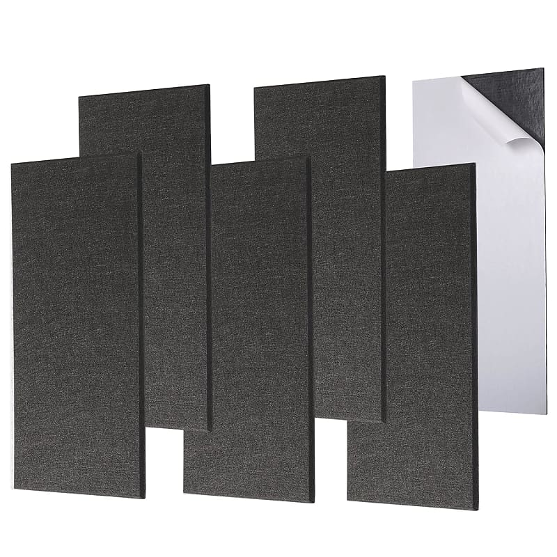 6 Pack Self-Adhesive Acoustic Panels,15.75" X 31.5" X 0.47" | Reverb