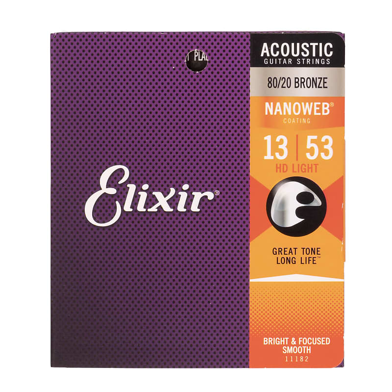 Elixir 13-53 HD Light 80/20 Bronze Nanoweb Coated | Reverb