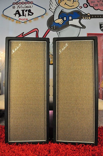 Marshall PA System 4x12" GREENBACKS Columns 1968 ALL ORIGINAL | Reverb