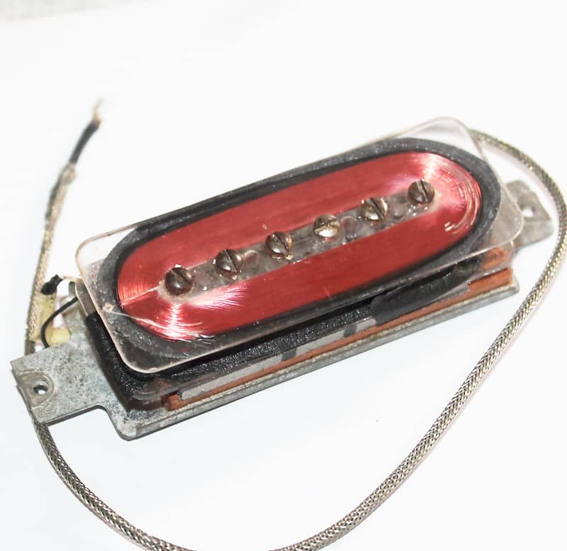 Vintage 1960's Gibson P-90 Clear Bobbin Pickup 8.04K Dogear | Reverb