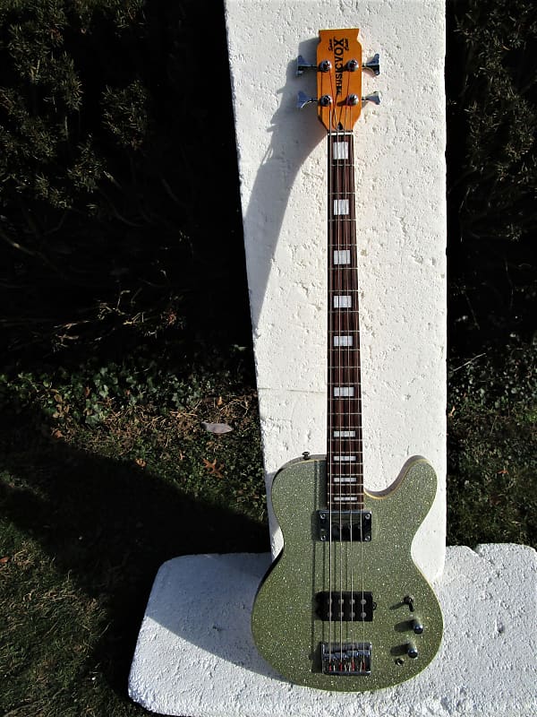 Multivox Space Cadet Bass Guitar, 1999, Korea, Green Sparkle, | Reverb