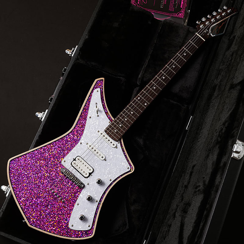 Cream Guitars Revolver Deluxe - Galaxy Purple Glitter | Reverb