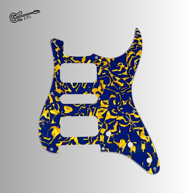 Blue Pearl Shell Strat HSH Pickguard | Reverb