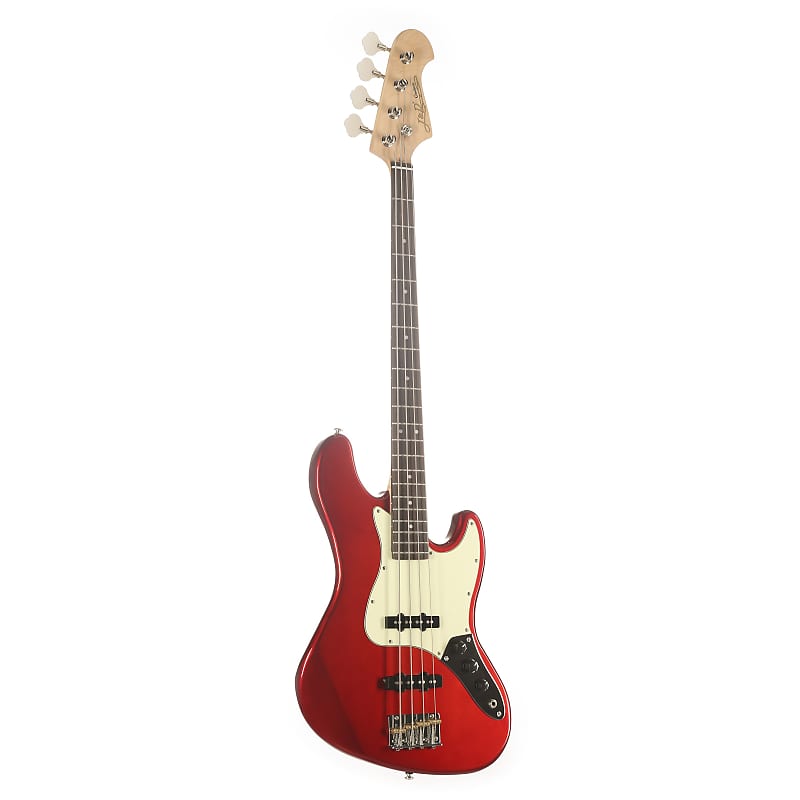 J & D JB-DLX Bass Candy Apple Red - 4-String Electric Bass | Reverb