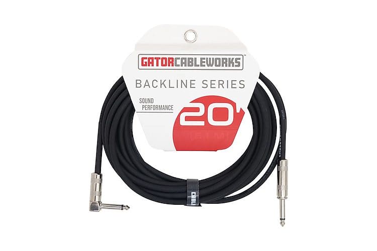 Gator Cableworks 20 Foot Strt to RA instrument Cable | Reverb