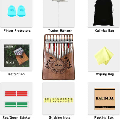 17 Keys Kalimba Thumb Piano Mbira with Full Set Accessories | Reverb