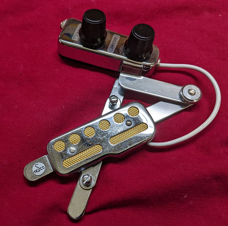 c. 1960s Teisco Gold Foil Pickup for Acoustic Guitar! Vintage | Reverb
