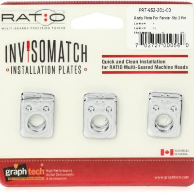 Graph Tech Premium Plates For Fender Style 2 Pin Hole - Black | Reverb