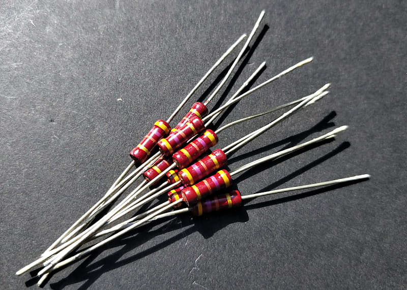 10x Vintage NOS Piher 470R 0.5W Carbon Film resistors for | Reverb