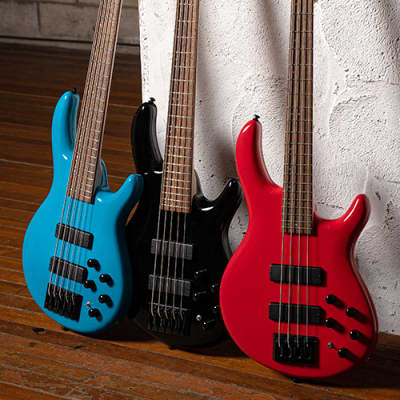 Cort C5 Deluxe CRD | 5-String Bass, Candy Red. New with Full | Reverb