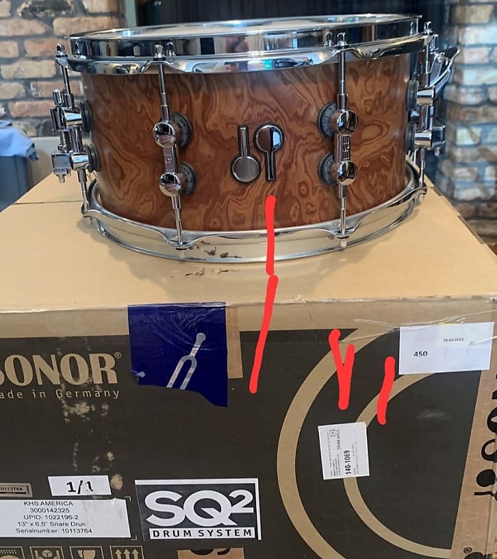 Sonor SQ2 Snare Drum Medium Birch 13 x 6.5 Walnut Roots Satin | Reverb