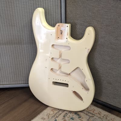 MJT Custom Vintage Style Aged Nitro VTS Guitar Body - White | Reverb