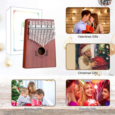 17 Keys Kalimba Thumb Piano Mbira with Accessories Full Kit | Reverb