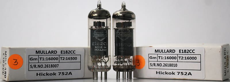 E182CC MULLARD made In Holland Hickok 752A 1 Match Pair 2 Pcs | Reverb