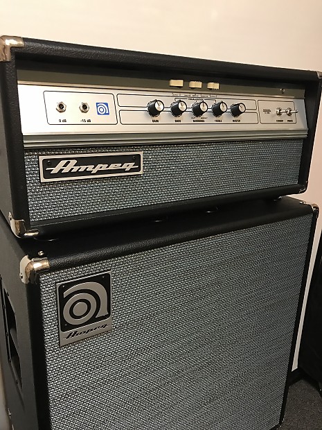 Ampeg V4B Bass Amp with two SVT-212AV speakers | Reverb