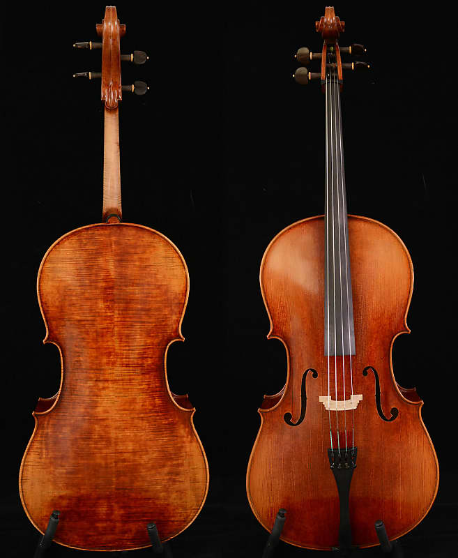 Amazing 7/8 Cello Master's Own Work 200-year old Spruce | Reverb