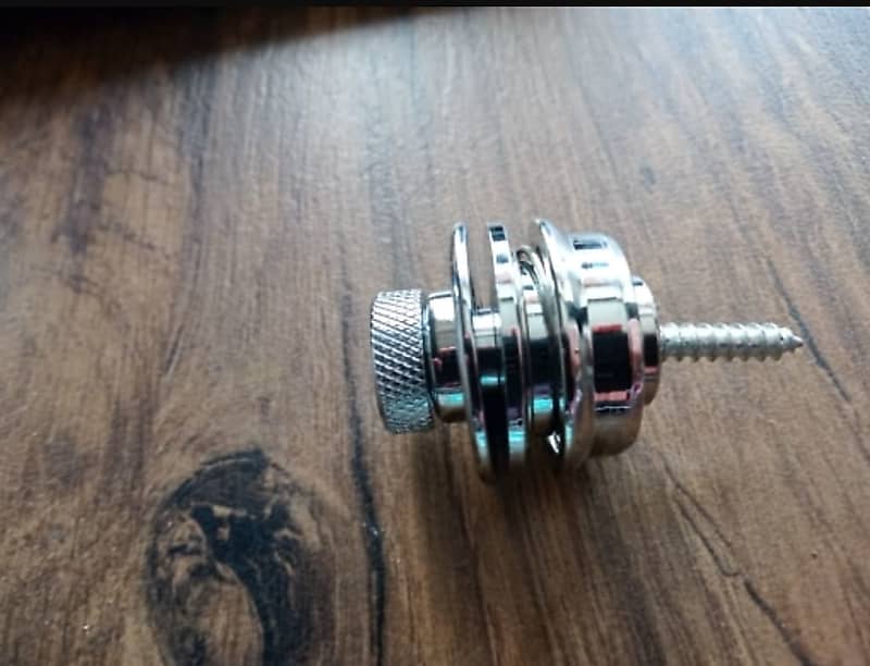 Chrome Guitar and Bass Strap Lock Button | Reverb