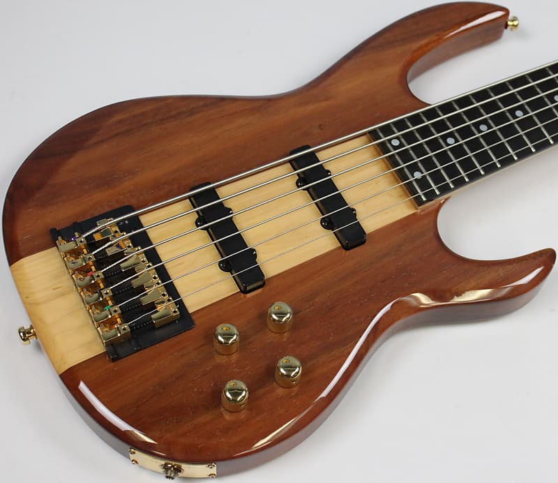 Vintage 1993 Carvin LB76 6-String Bass, Natural. Made in USA | Reverb