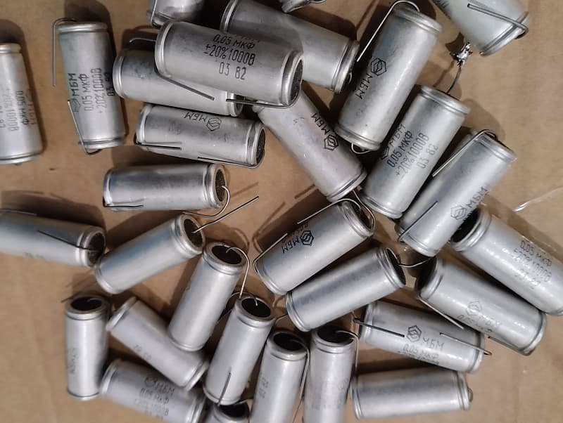 Paper in Oil Audio grade Capacitors NOS Military parts 42pcs | Reverb