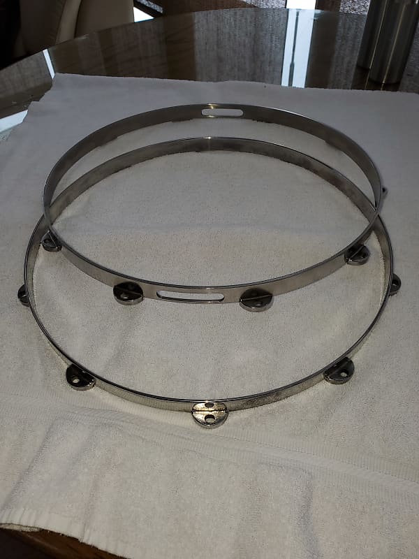 Angel 14" Stainless Steel 10-Lug Snare Hoops 2021? - Polished | Reverb