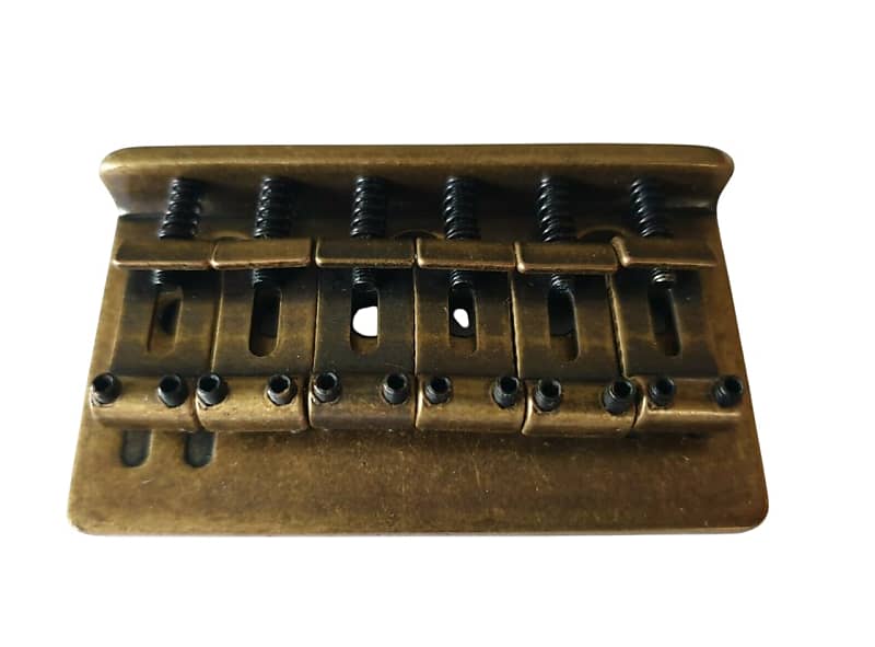 Aged Bronze Guitar Strat Style Vintage Fixed Hardtail Bridge | Reverb