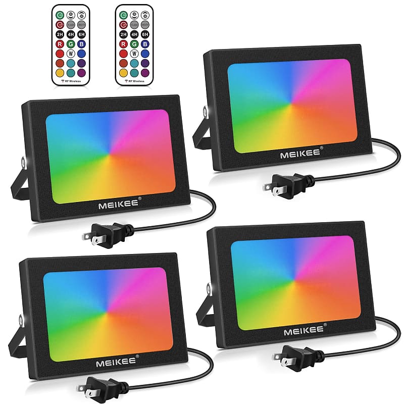 4 Pack Rgb Led Flood Lights 3500Lm, 35W Color Changing Flood | Reverb