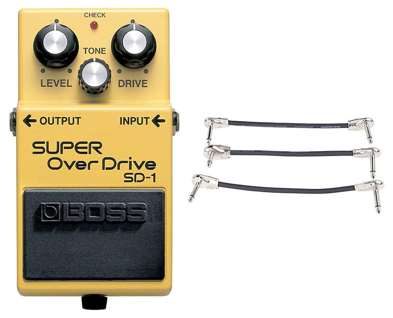 Boss SD-1 Super Overdrive Pedal + Gator Patch Cable 3 Pack | Reverb