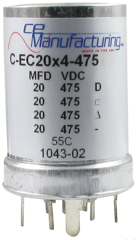 CE Manufacturing Multi Section Can Capacitor, 20/20/20/20uf @ | Reverb