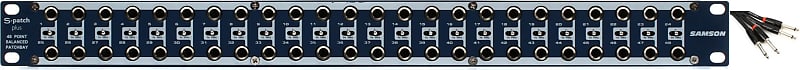 Samson S-Patch Plus 48-point Balanced Patchbay Bundle with | Reverb