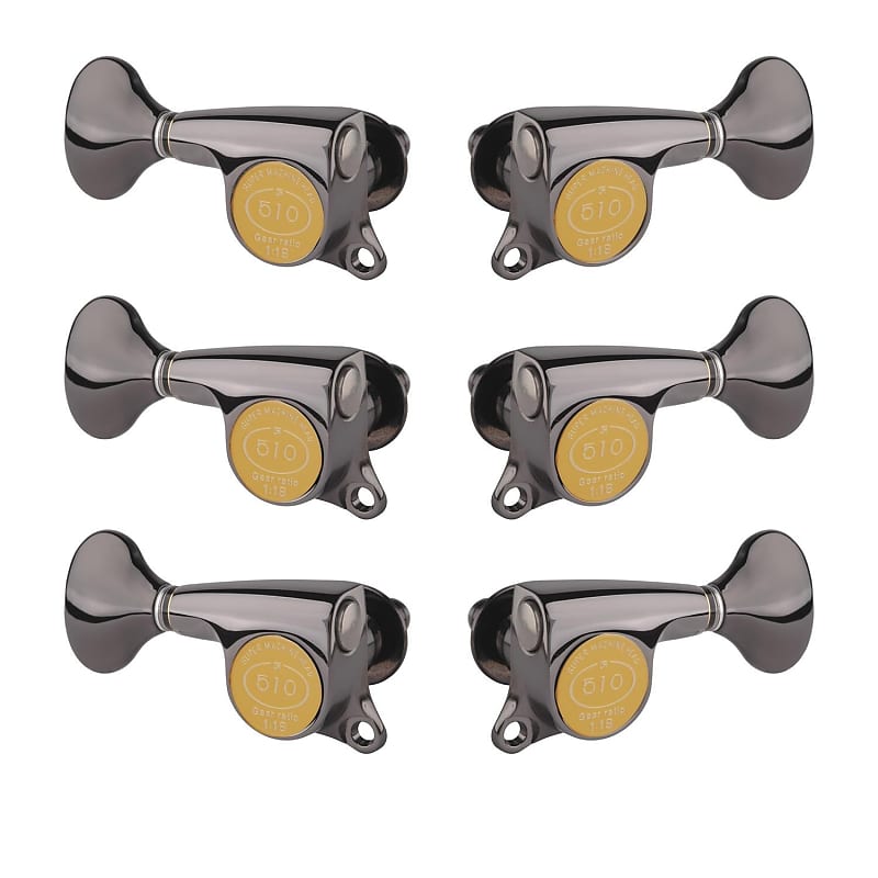 Gotoh Mini 510 3+3 Guitar Tuners with Metal Knobs, Cosmo | Reverb