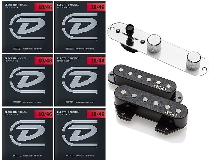 EMG T52 TELE RETRO ACTIVE SYSTEM BLACK 2 VINTAGE 1952 STYLE | Reverb