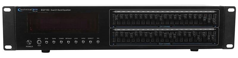 Technical Pro EQ7153 Rack Mount Dual 21-Band DJ/Pro Audio | Reverb