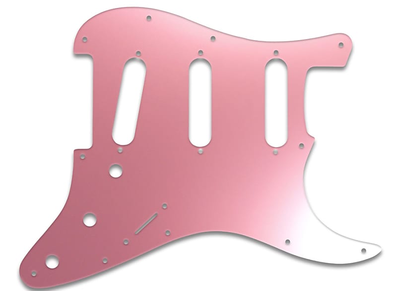 Pickguard For Fender Standard Strat, 11-Hole - PINK MIRROR | Reverb