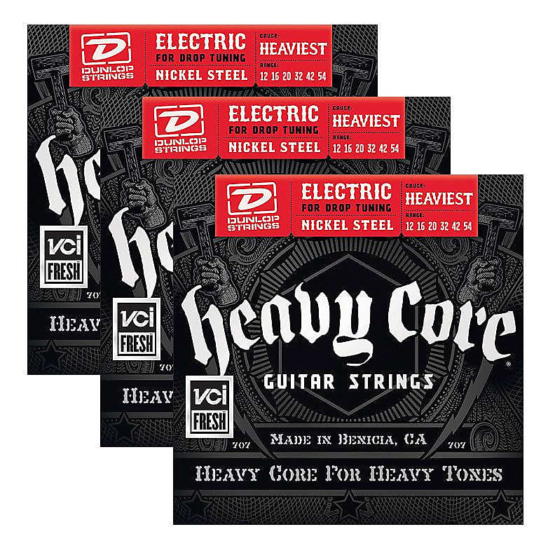 3-PACK! Dunlop Heavy Core NPS Guitar Set 12-54 Gauge | Reverb Canada