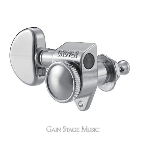 Grover Guitar Locking Tuning Keys Roto-Grip 3X3 Set in Chrome | Reverb