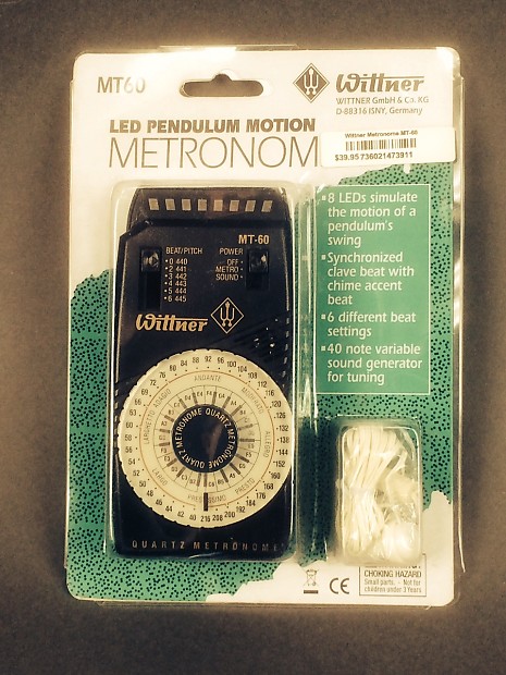 Wittner MT60 LED Pendulum Motion Metronome Black | Reverb