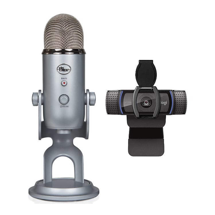 Blue Microphones Yeti Silver Bundle with Logitech C920S Pro | Reverb