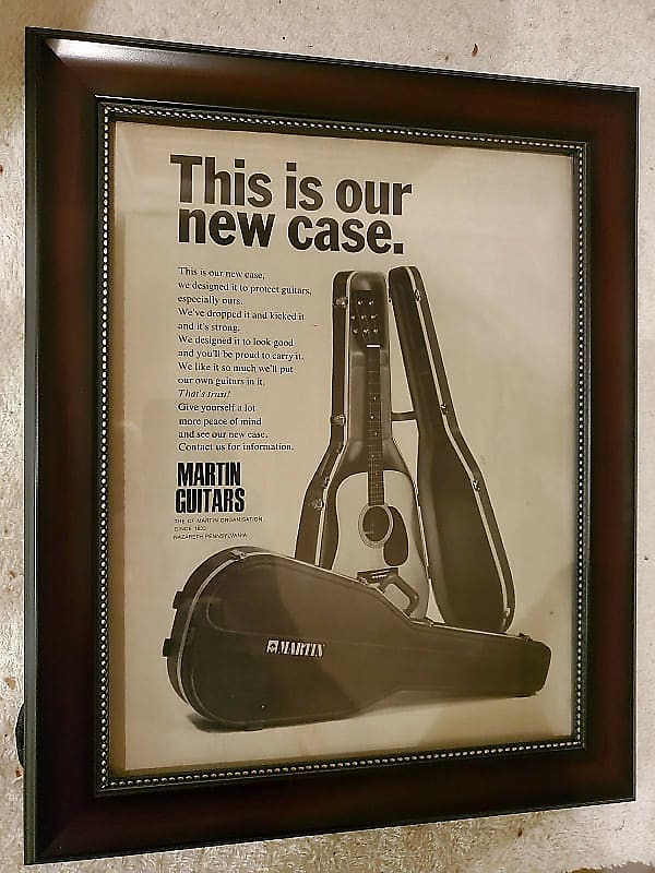 1972 Martin Guitars Promotional Ad Framed New Blue Plastic | Reverb