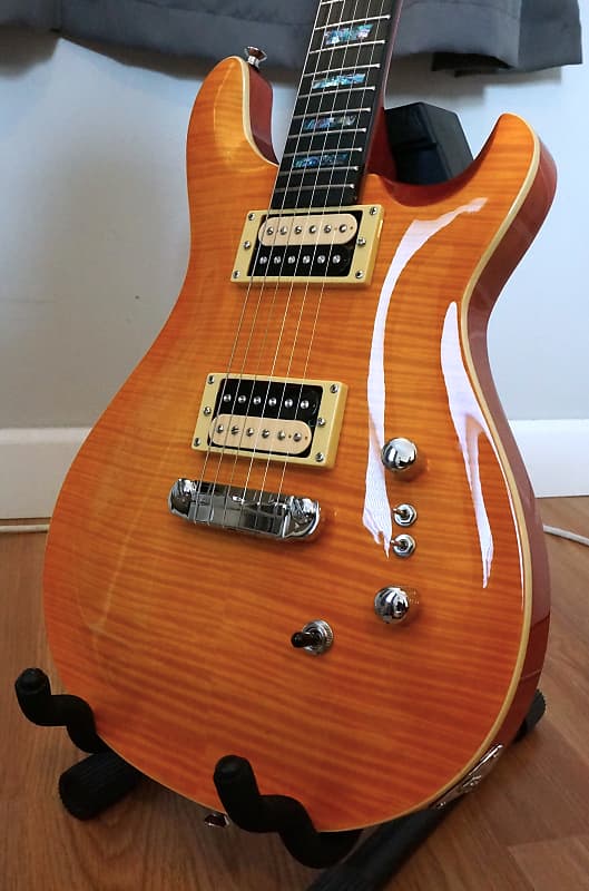 Wolf WPRS Amber Burst PRS-style Solid Body Electric Guitar | Reverb