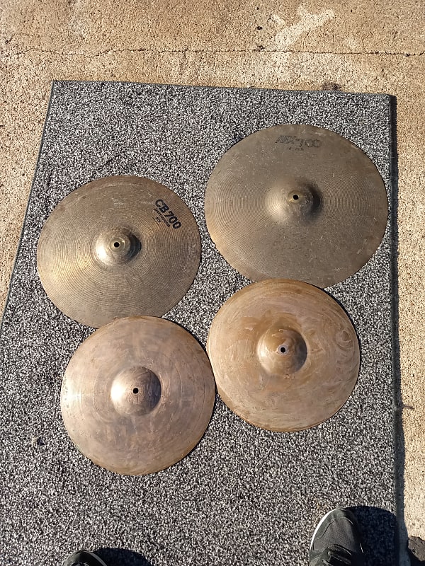 HANDMADE VINTAGE CB 700 cymbal hi hats and two crashes | Reverb