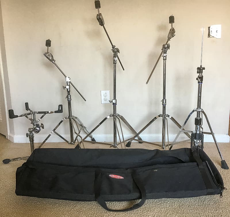 Drum Hardware: Yamaha Hi-hat & 3 Cymbal Boom Stands, Pearl | Reverb