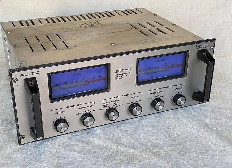 Altec Lansing 9440A - Stereo Power Amplifier 1975 Silver | Reverb