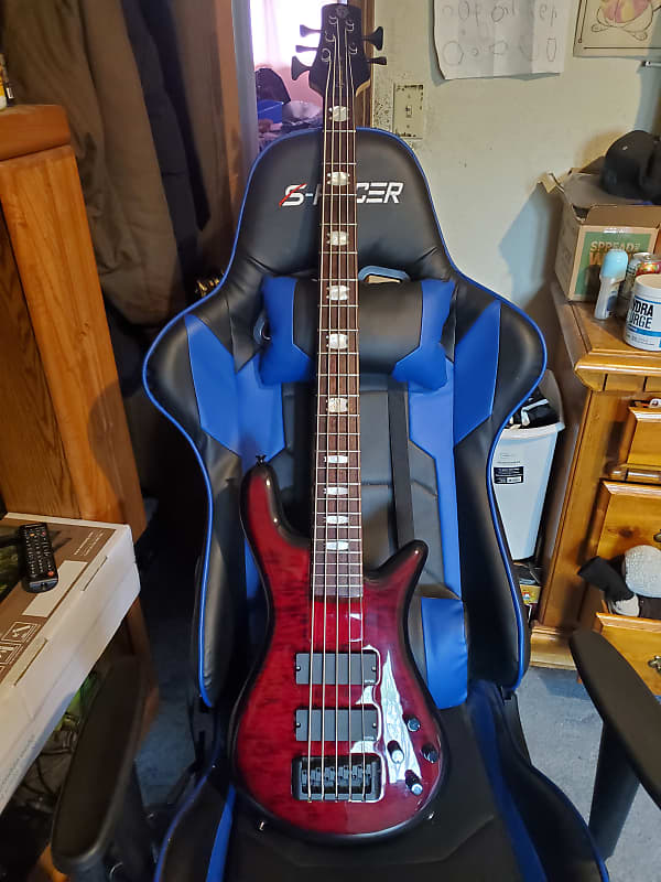 Spector Rebop Deluxe FM 5 string bass 2011 Black Cherry | Reverb